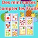 10 Mini Fruit Counting Cards, Learn to Count, Pocket Cards - Etsy