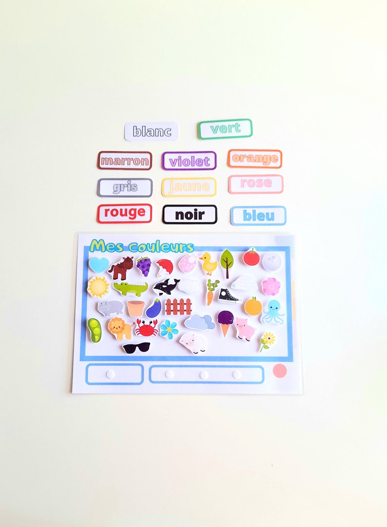 Jeu des couleurs Apprendre les couleurs Activités - Etsy France