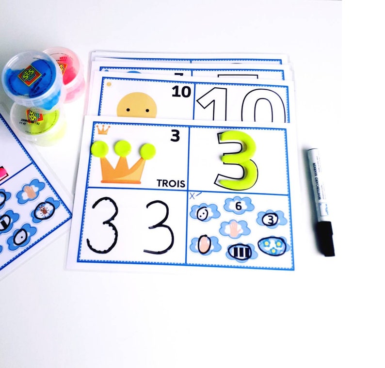 Apprendre les chiffres et Apprendre à tracer les nombres de 1 à 10 ...