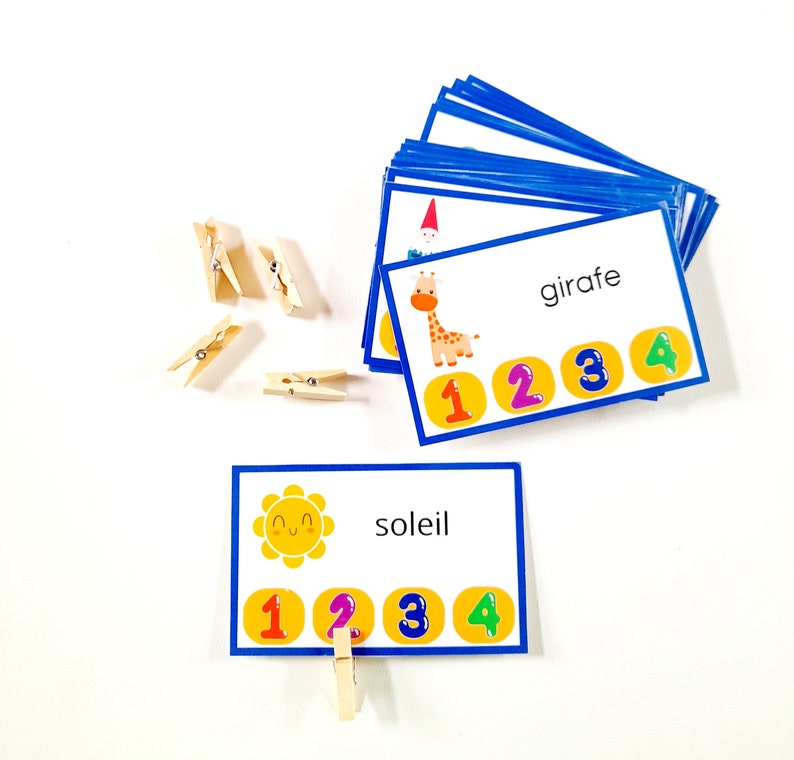 Syllables Game, Learn to Read, Clip Game, Learn French, Syllables ...