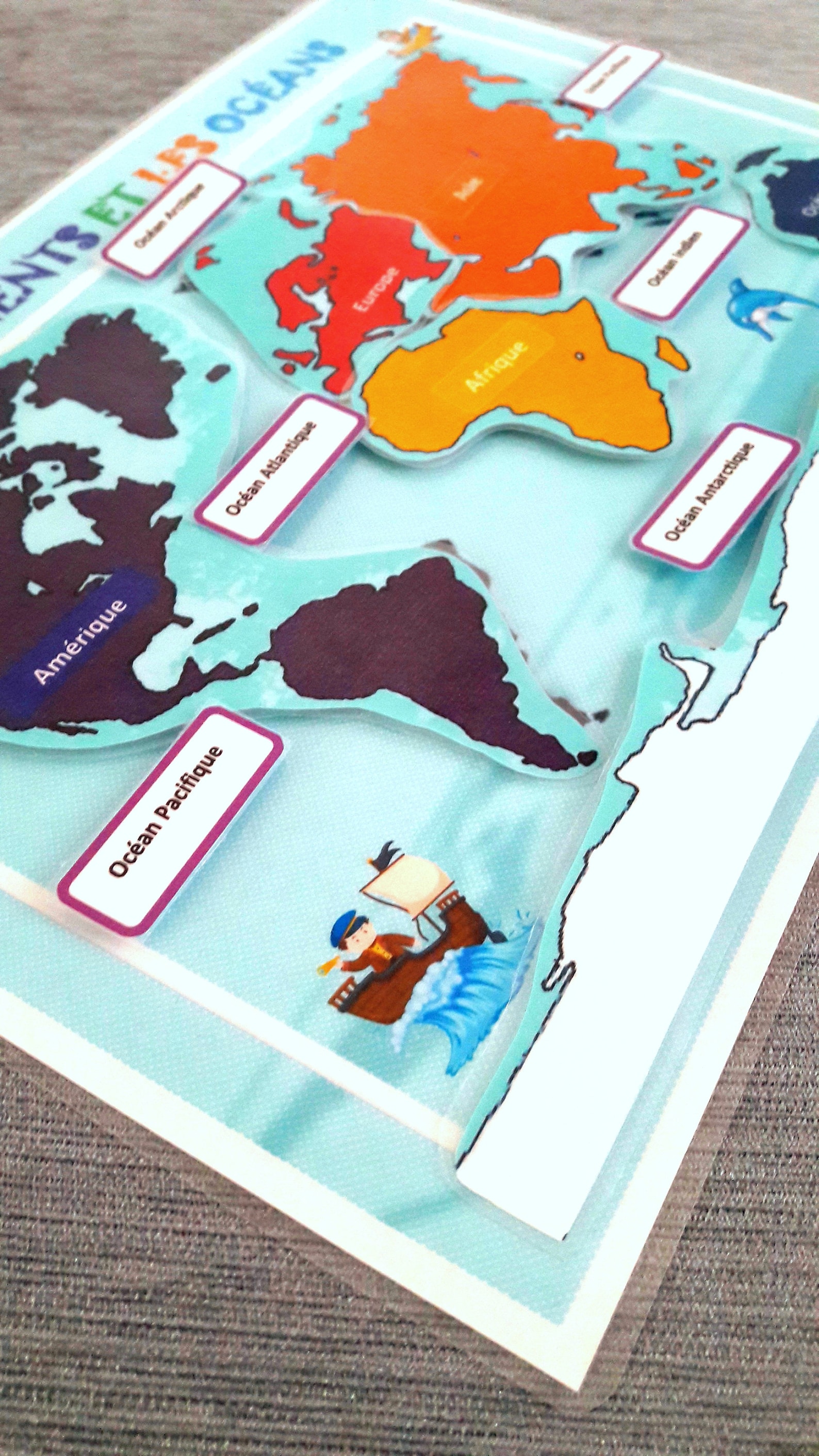The Continents and the Oceans, Learn Map of the Oceans, Map of the ...