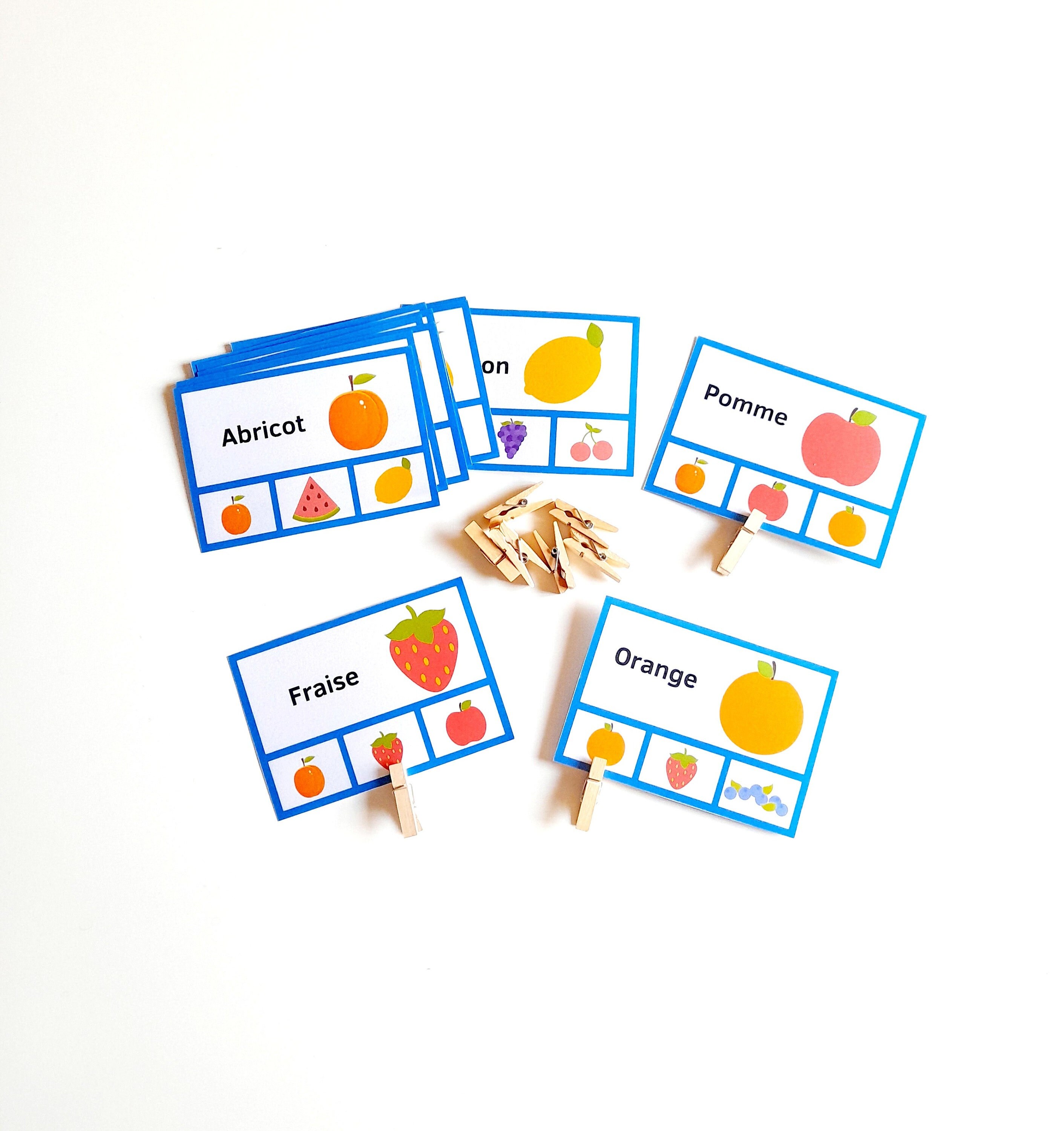 Fruit Cards, Learn the Names of Fruits, Fruit Association Game ...