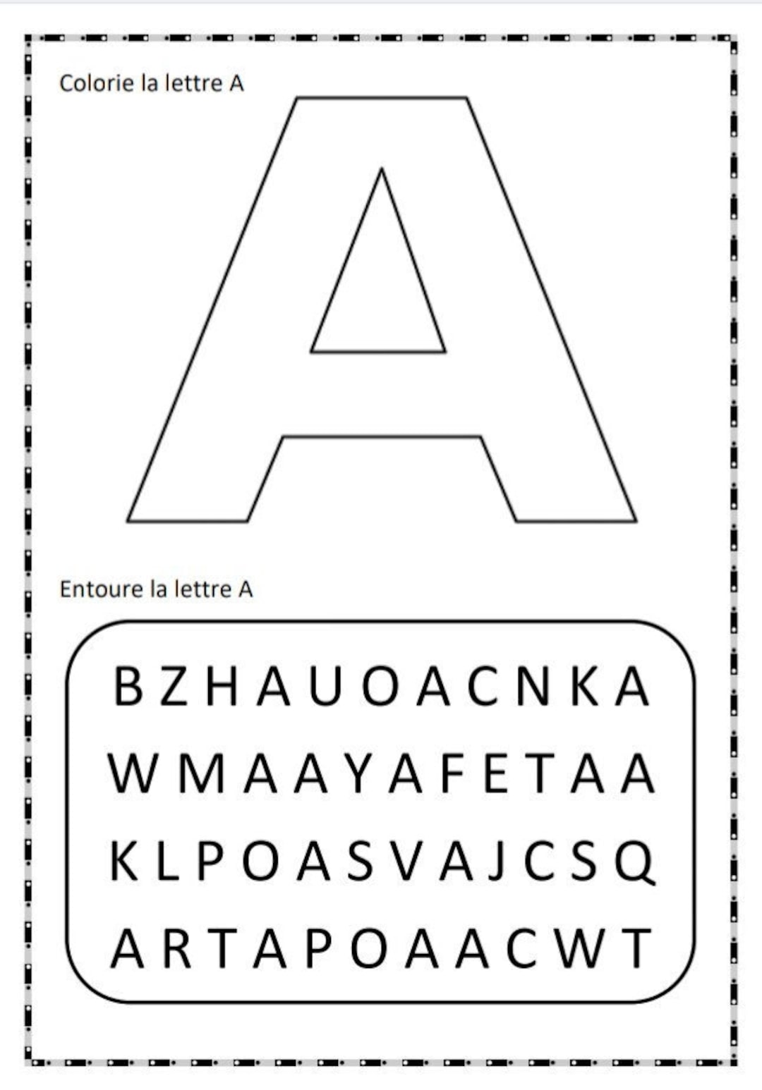 Alphabet Fiches de Travail, Apprendre l'Alphabet, l'Alphabet pour les ...