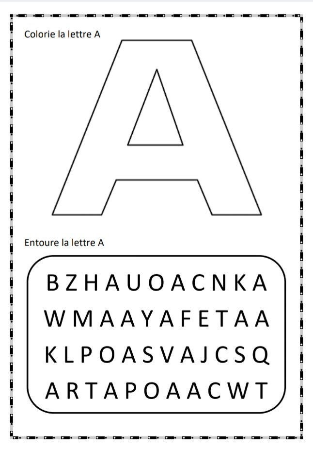 Alphabet Fiches de Travail, Apprendre l'Alphabet, l'Alphabet pour les ...