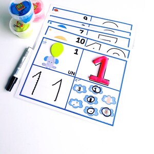 Apprendre les chiffres et Apprendre à tracer les nombres de 1 à 10 ...