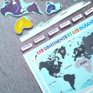 Les continents et les océans, apprendre carte des océans, carte des ...