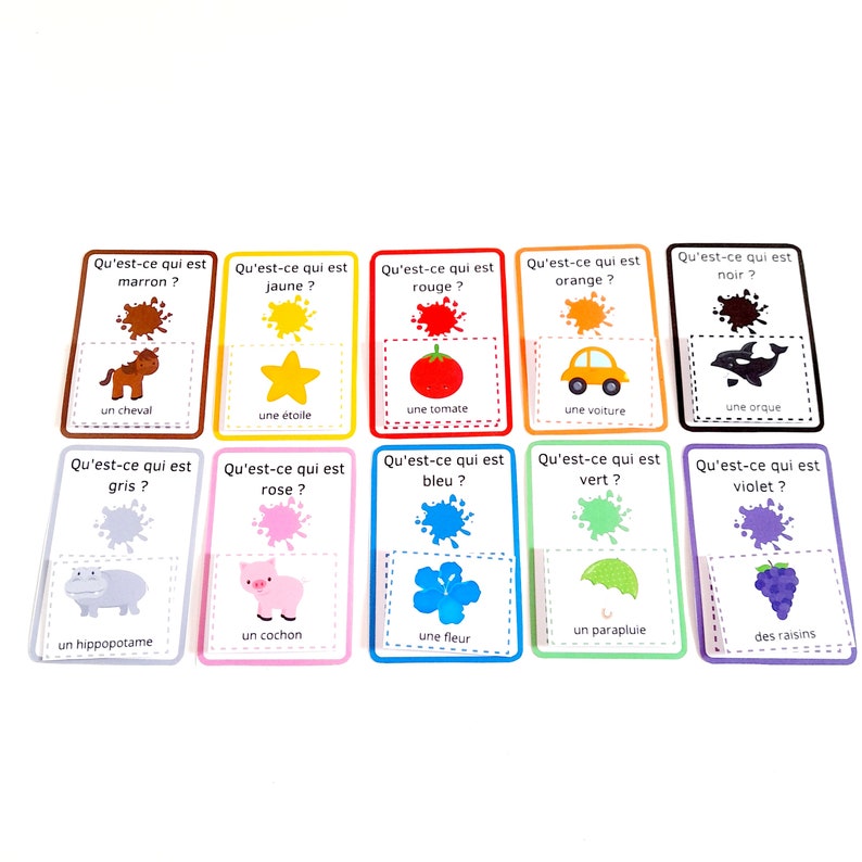 Jeu Des Couleurs Apprendre Les Couleurs Activités - Etsy