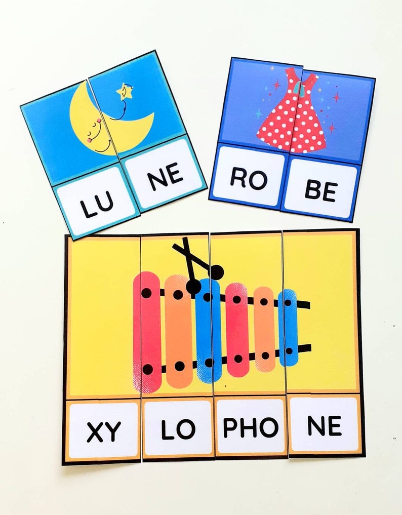 Syllable Game, Letter Game, French Word Game, Syllable Activity Game ...