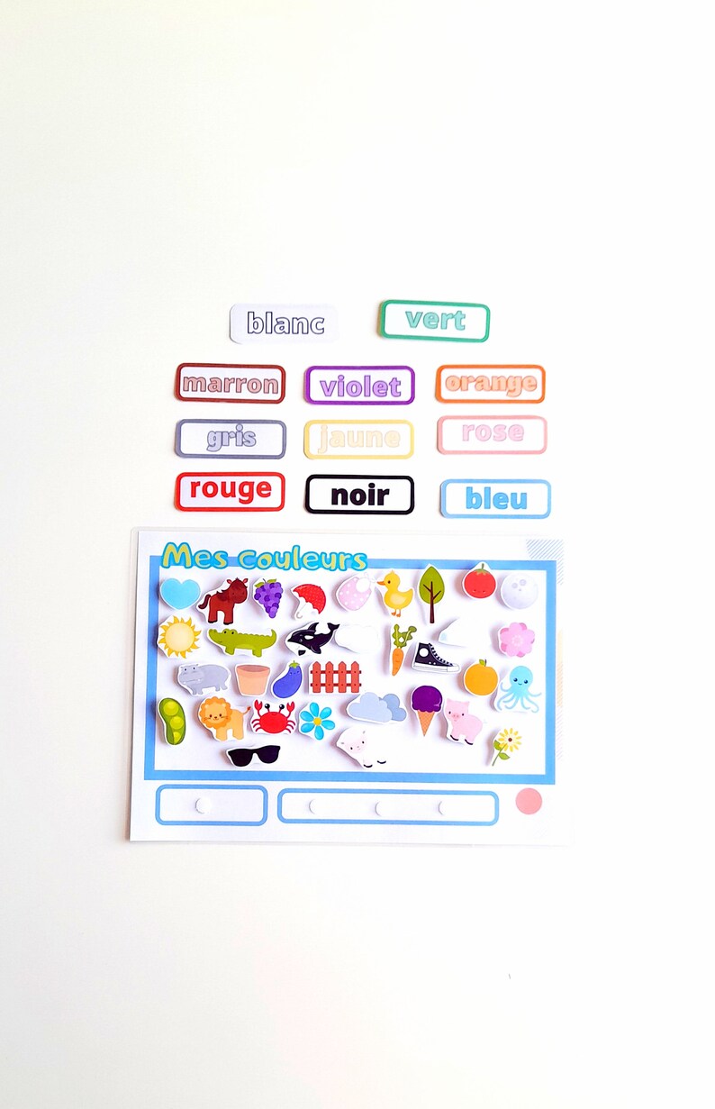 Jeu des couleurs Apprendre les couleurs Activités - Etsy France