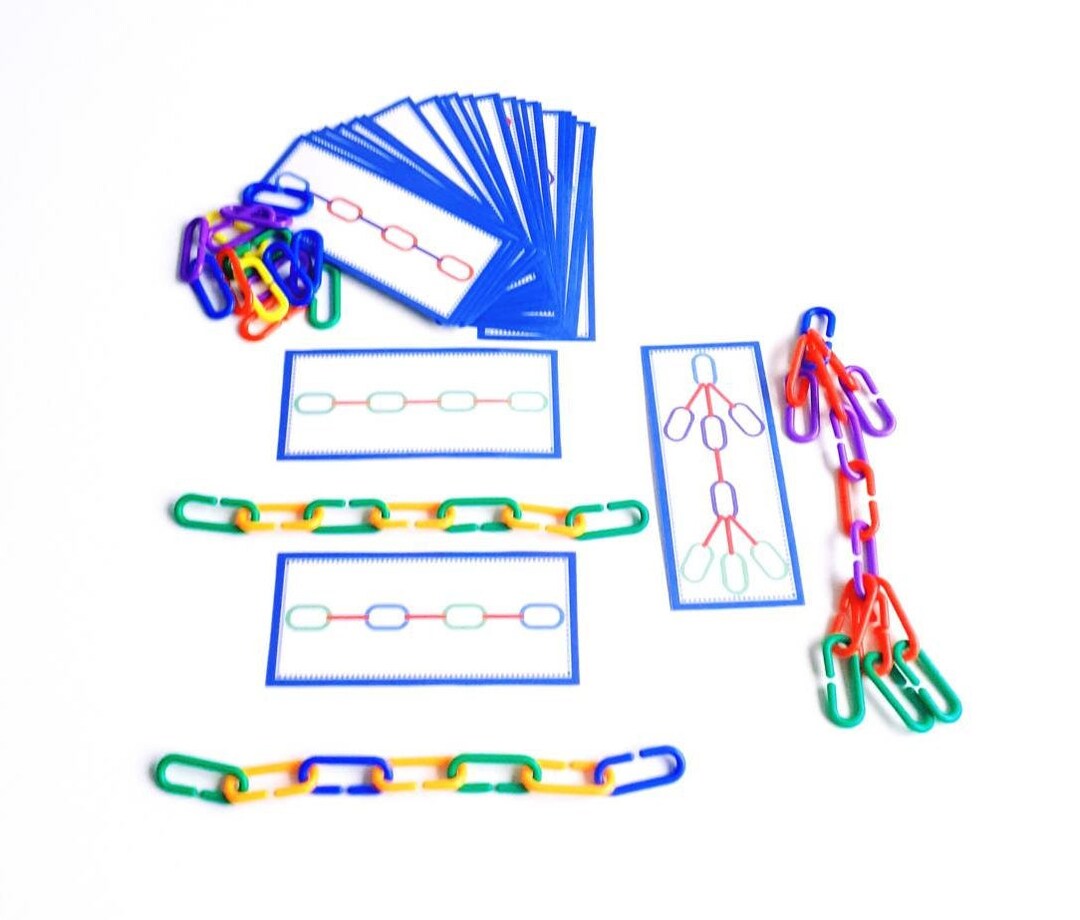 Game of Colors, Learn Colors, Kindergarten Activity With Chains - Etsy