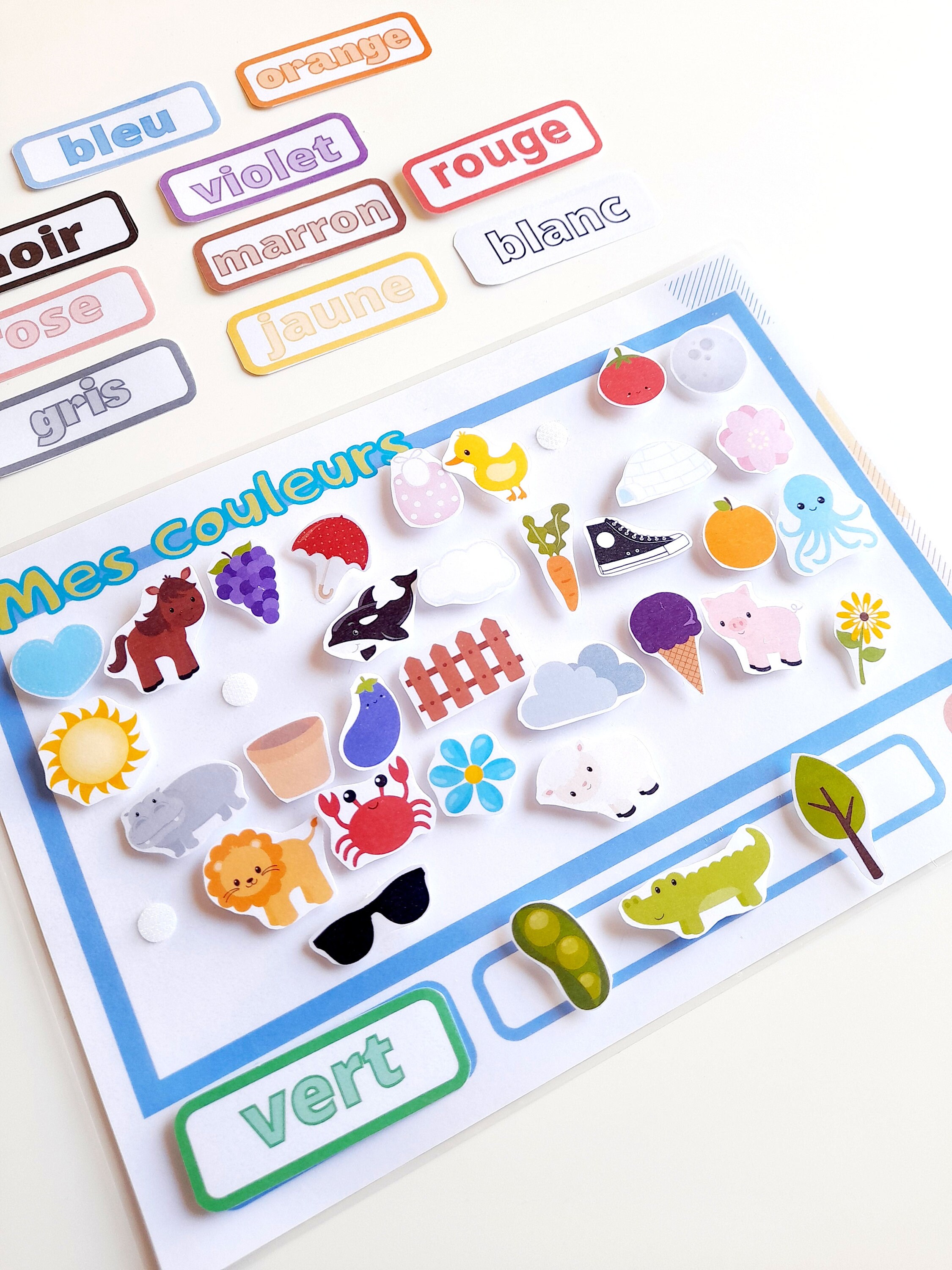 Jeu des couleurs Apprendre les couleurs Activités - Etsy France