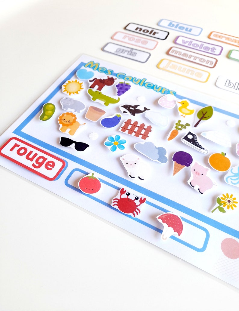 Jeu des couleurs Apprendre les couleurs Activités - Etsy France