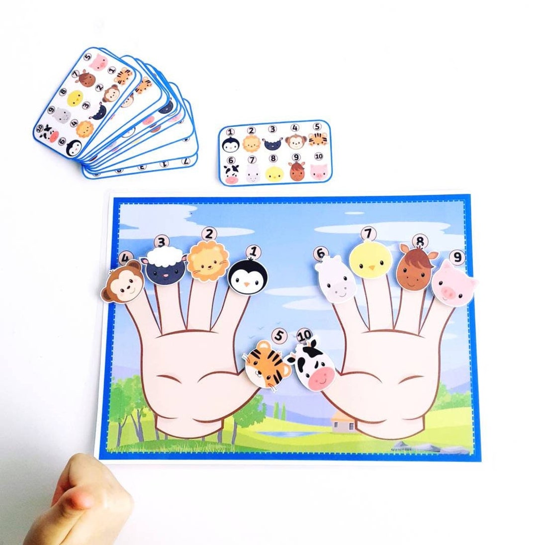 Montessori Game, Number Games, Count From 1 to 10, Montessori Board ...