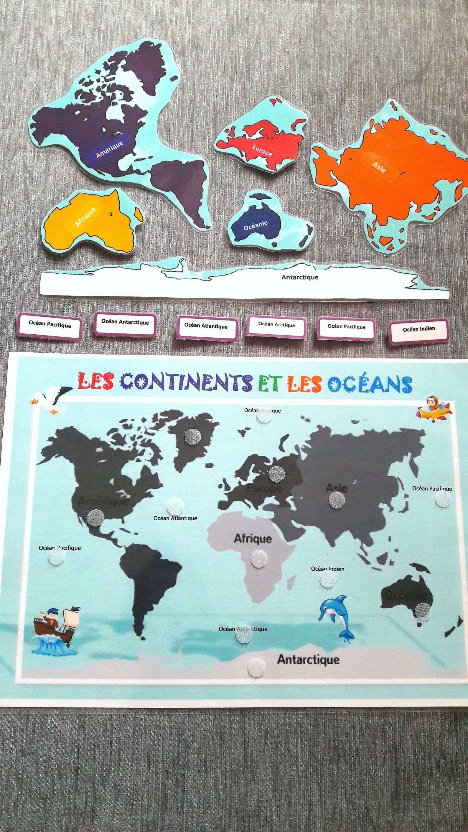 The Continents and the Oceans, Learn Map of the Oceans, Map of the ...