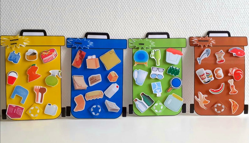 Tri sélectif Activité trier les déchets Jeu ludique Consigne de tri Les ...