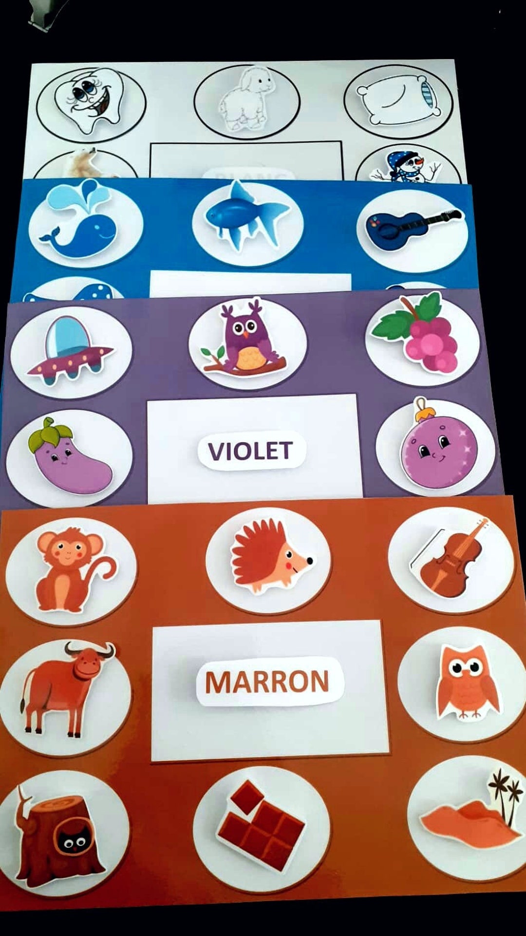 Game to Learn Colors, Kindergarten Color Activity, Color Cards ...
