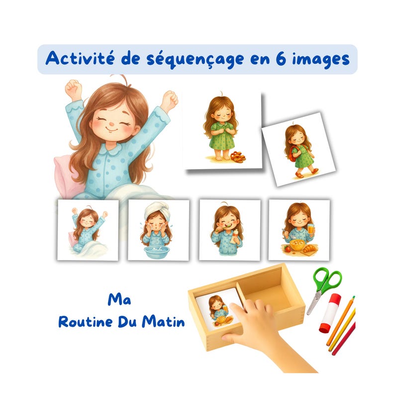La Routine du matin Pour Les Enfants, Se Préparer à L’école, Activité ...