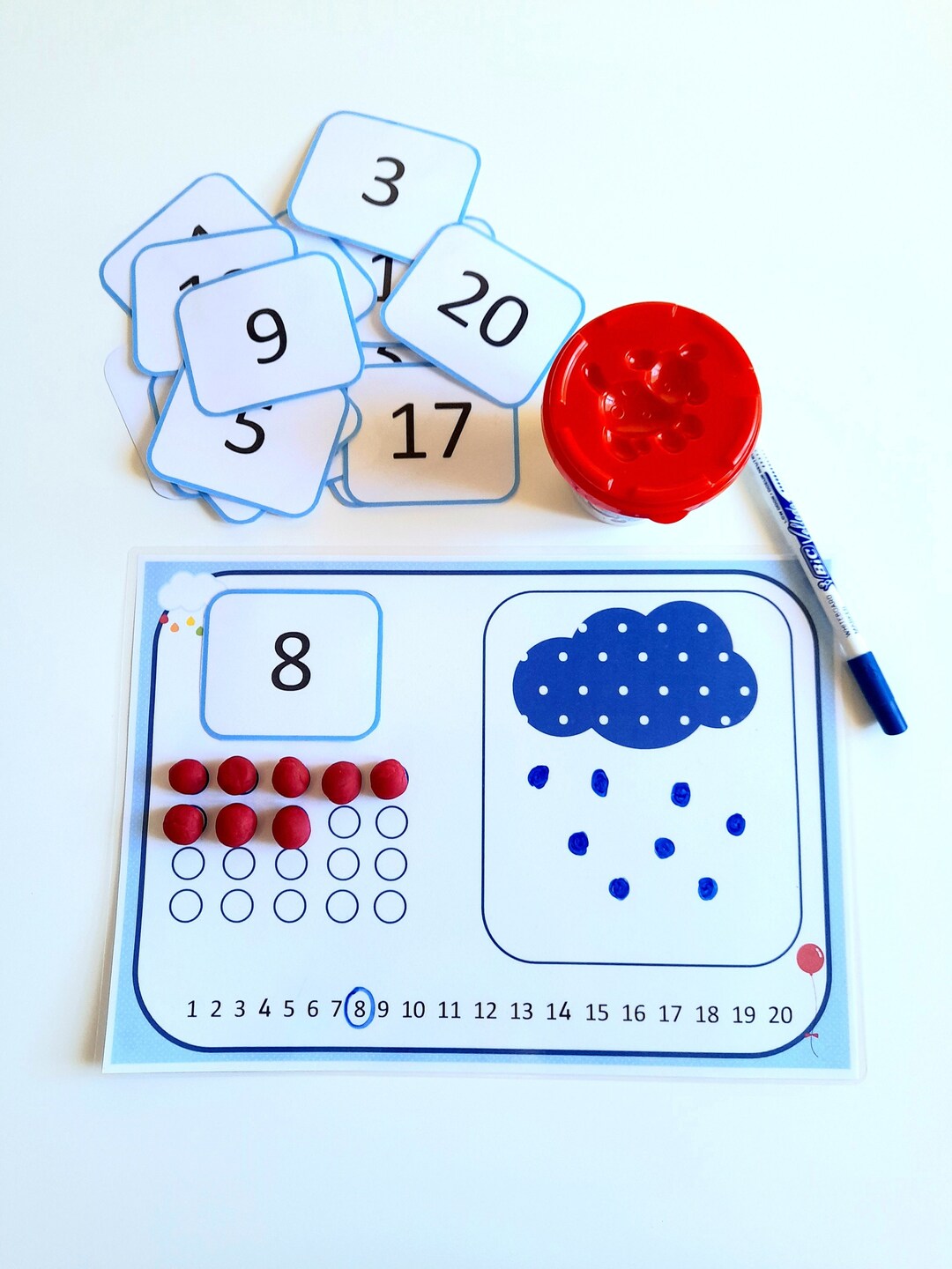 Contar del 1 al 20 Contar del 1 al 20 aprender los números - Etsy España