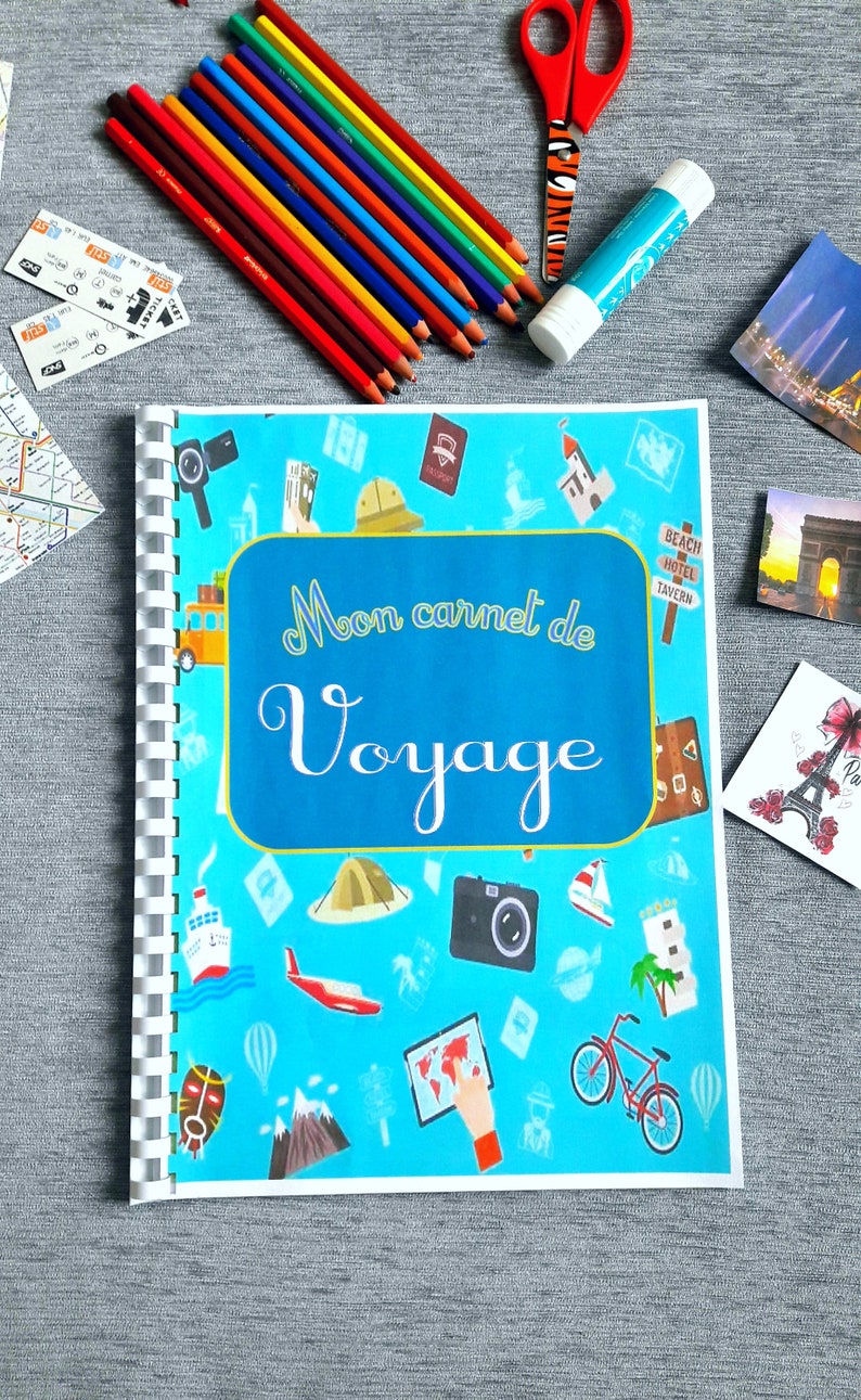 Travel Notebook to Fill in for Children, Printable Notebook - Etsy