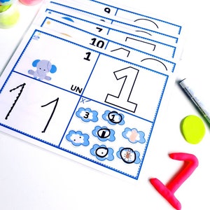 Apprendre les chiffres et Apprendre à tracer les nombres de 1 à 10 ...