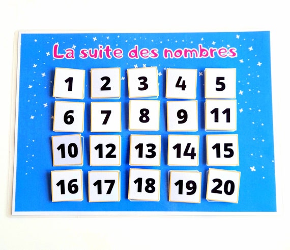Apprendre La Suite Des Nombres Les Nombres De 1 à 20 - Etsy