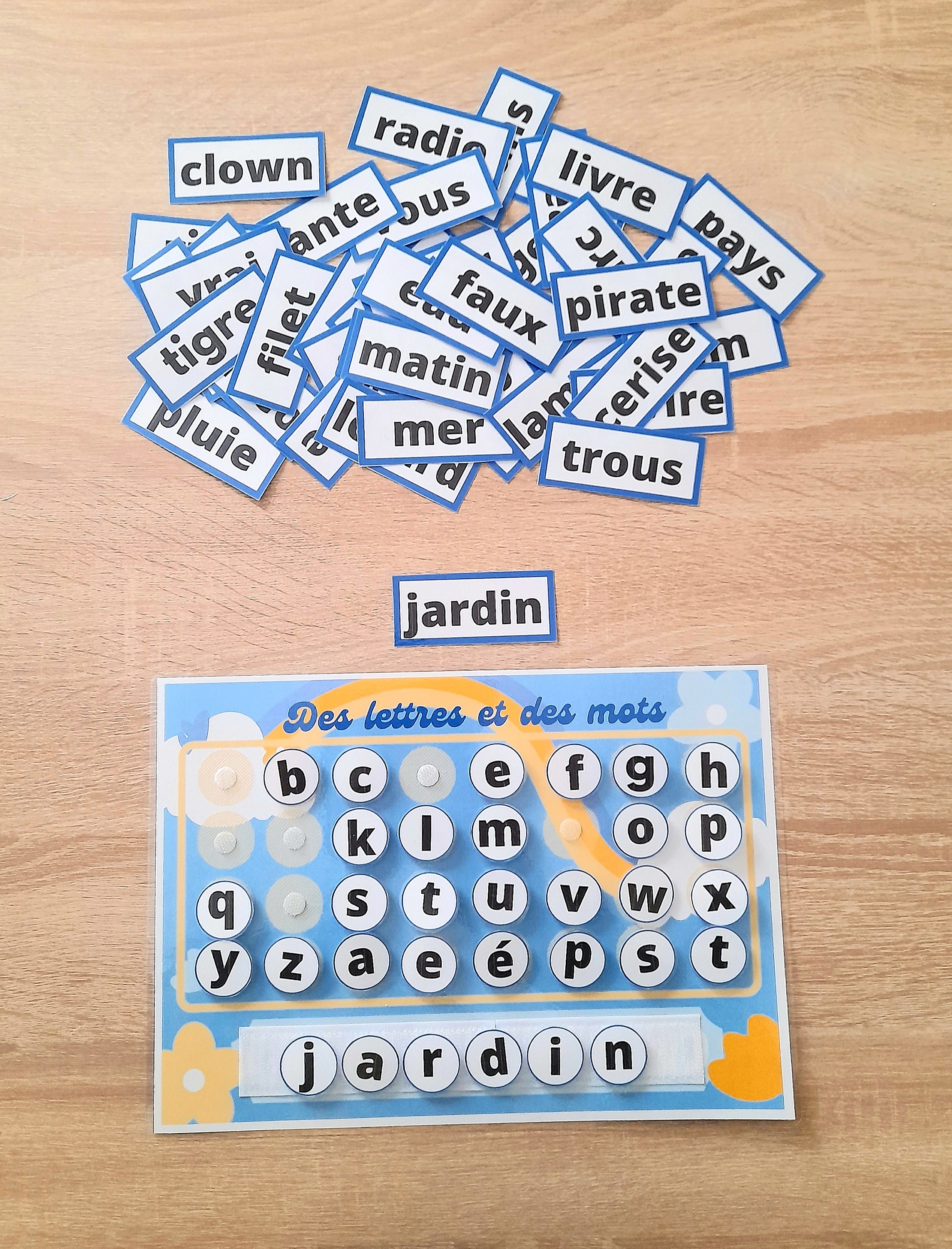 Jeu de Lecture à Imprimer | Alphabet Maternelle | Activité Montessori à ...