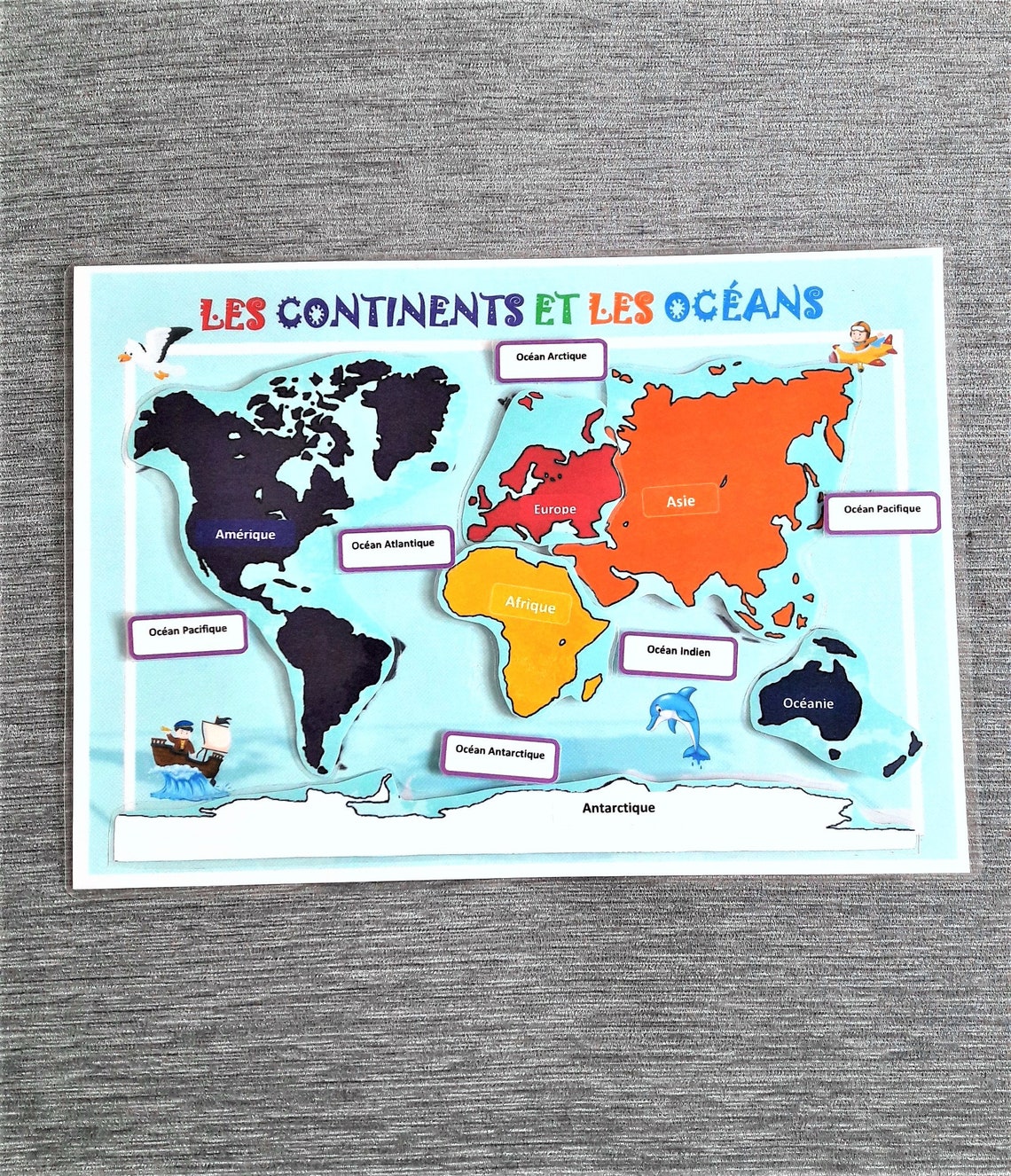 The Continents and the Oceans, Learn Map of the Oceans, Map of the ...