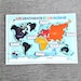 Les continents et les océans, apprendre carte des océans, carte des ...