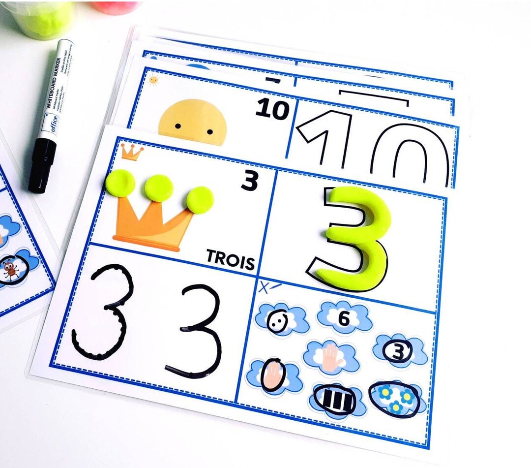 Apprendre les chiffres et Apprendre à tracer les nombres de 1 à 10 ...