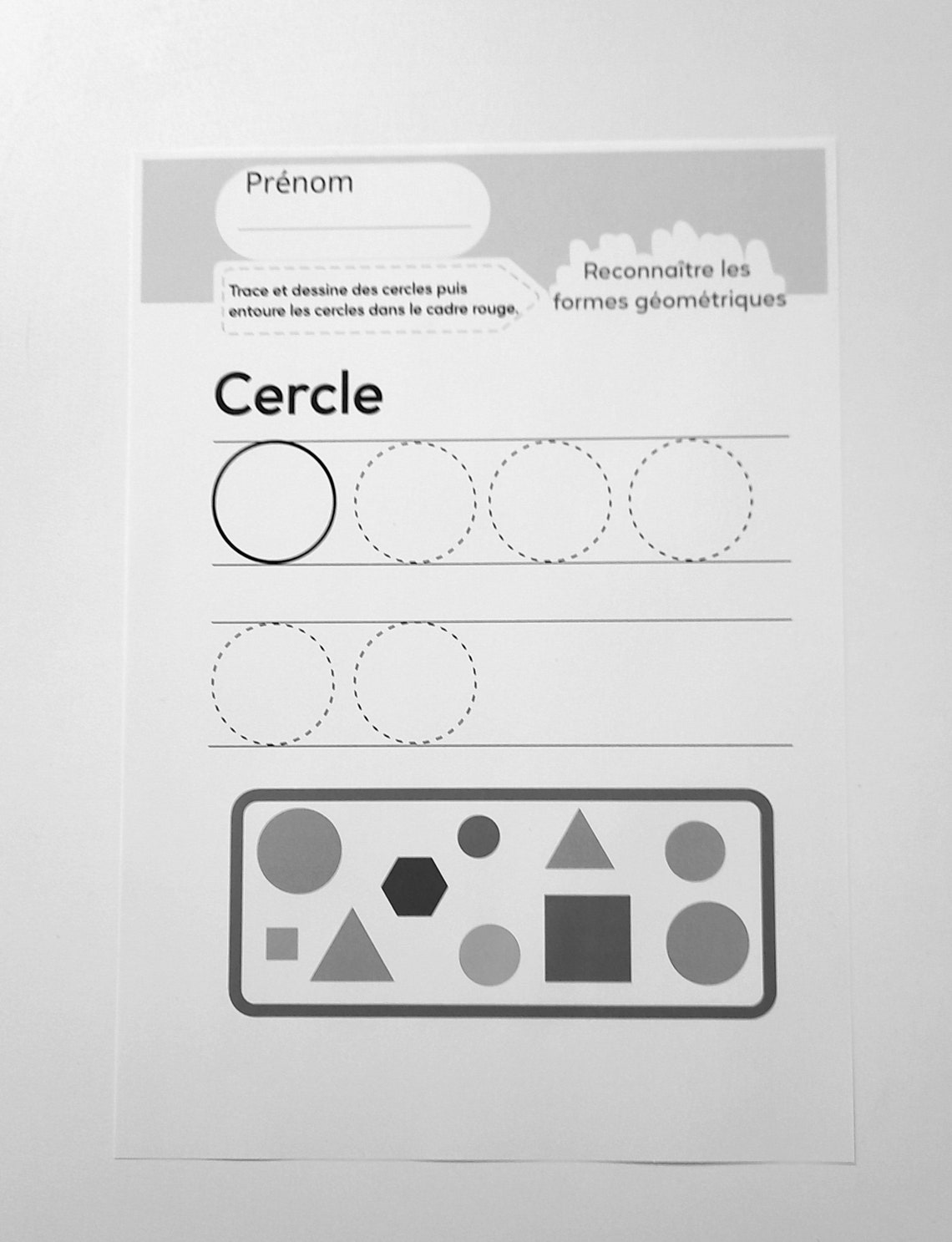 Fiches Des Formes Géométriques Reconnaitre Les Formes Fiches | Etsy