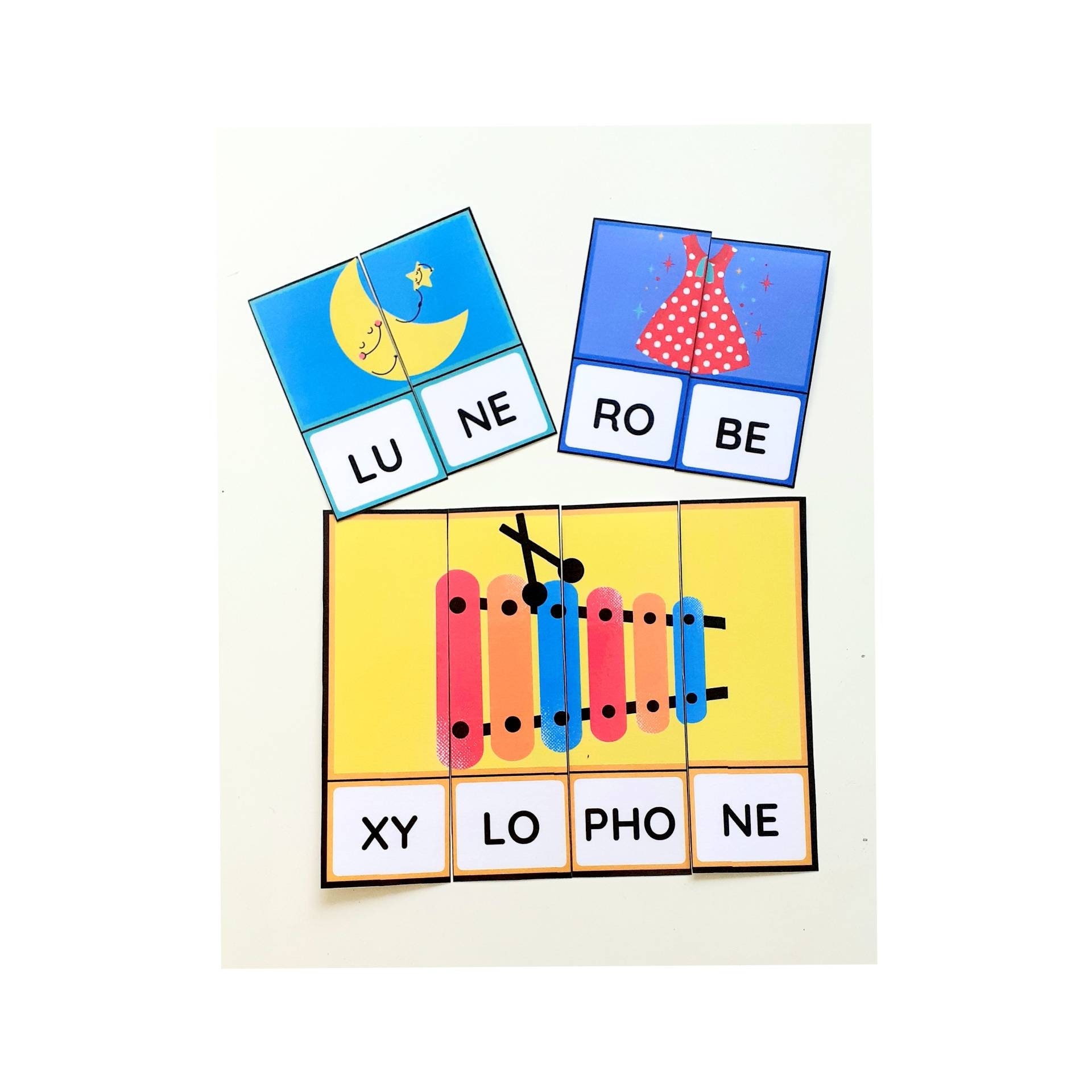 Syllable Game, Letter Game, French Word Game, Syllable Activity Game ...