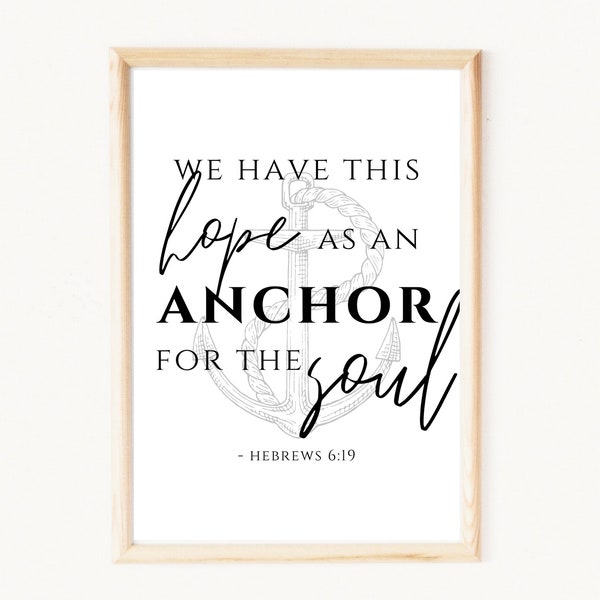 Anchor Hebrews Print - Etsy