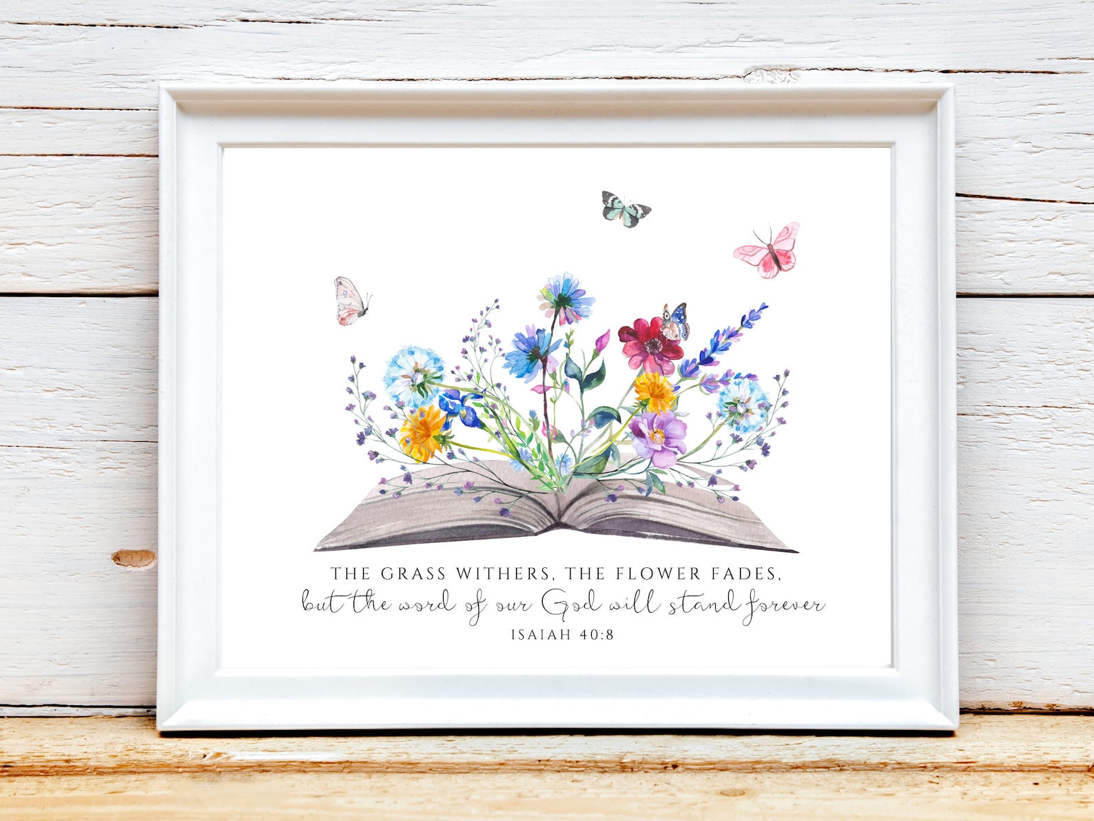 Isaiah 40:8 the Grass Withers and the Flower Fades - Etsy