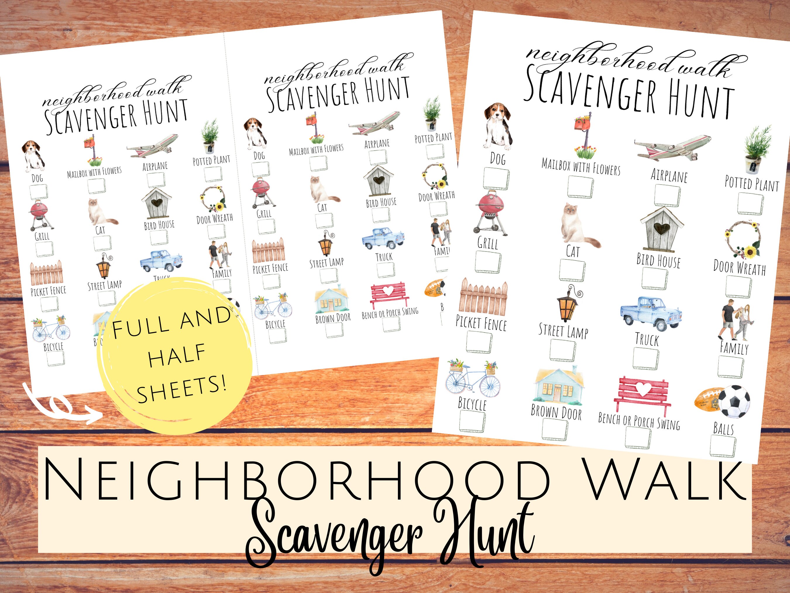 Neighborhood Scavenger Hunt for Kids | Printable Scavenger Hunt ...