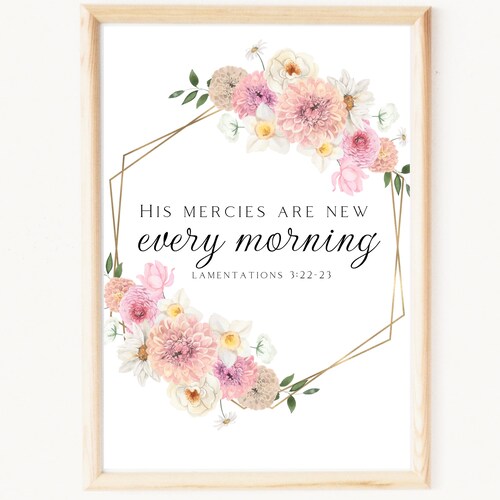 Lamentations 3:23 Printable His Mercies Are New Every Morning - Etsy