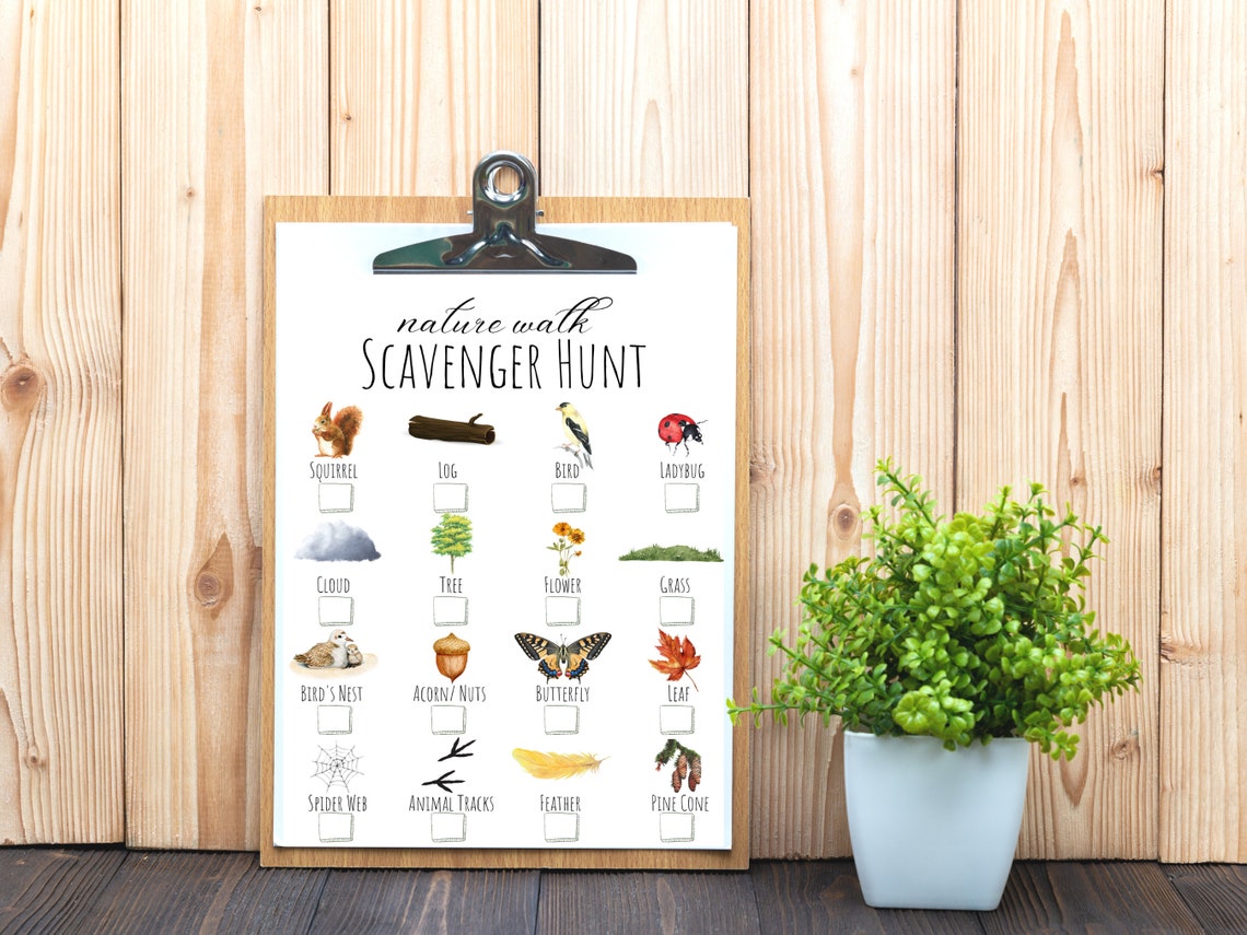 Nature Scavenger Hunt for Kids | Printable Scavenger Hunt | Outdoor ...