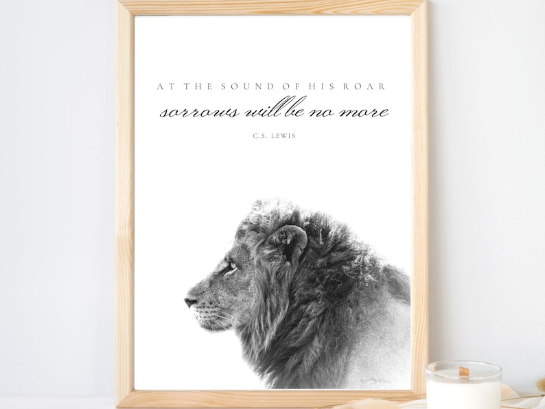Aslan Wall Art C.S. Lewis Quote the Chronicles of Narnia - Etsy
