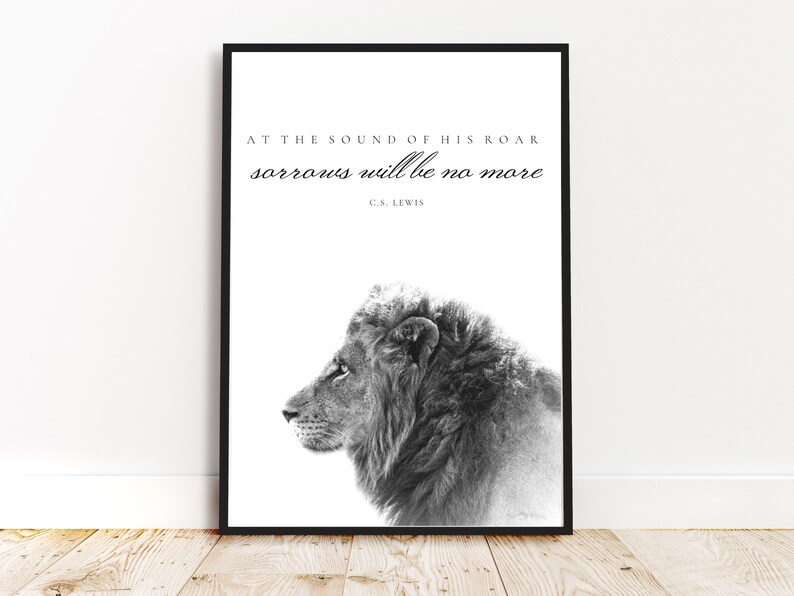Aslan Wall Art C.S. Lewis Quote the Chronicles of Narnia - Etsy