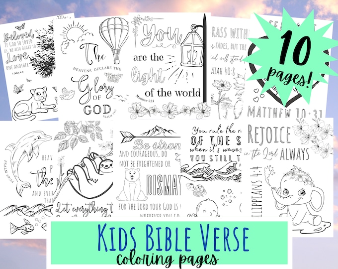 Kids Bible Verse Coloring Pages Christian Coloring Pages Scripture ...