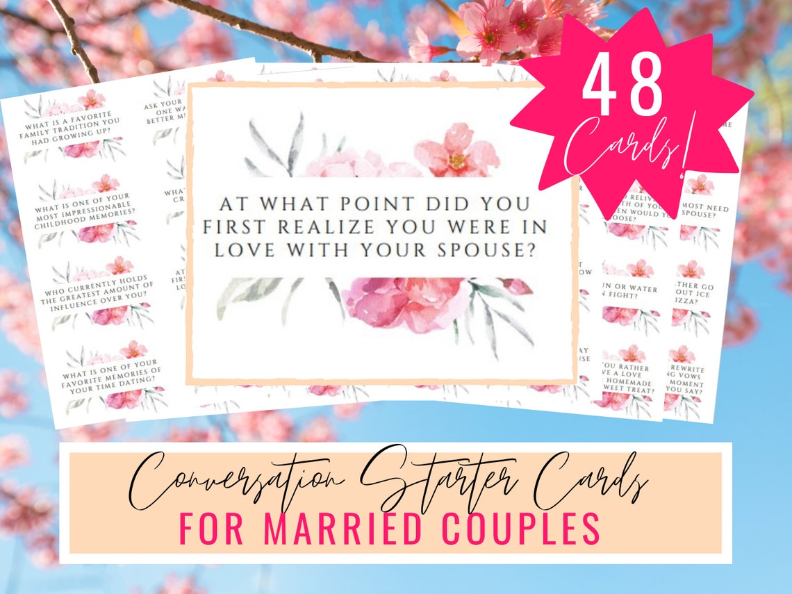 Couples Conversation Cards | Conversation Starters | Date Night Cards ...