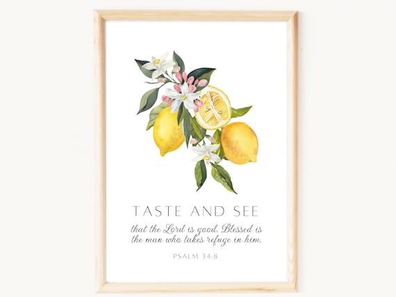 Psalm 34:8 Taste and See That the Lord is Good Kitchen Bible - Etsy