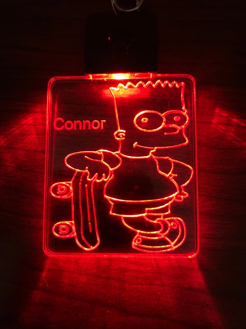 Bart Simpson Lighted Clip on Personalized - Etsy