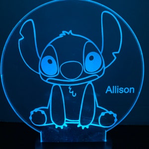 Stitch Lighted Sign / Night Light Personalized - Etsy