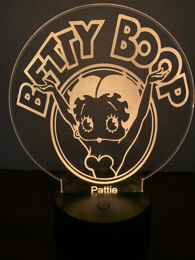 Betty Boop LED Light Personalized | Etsy