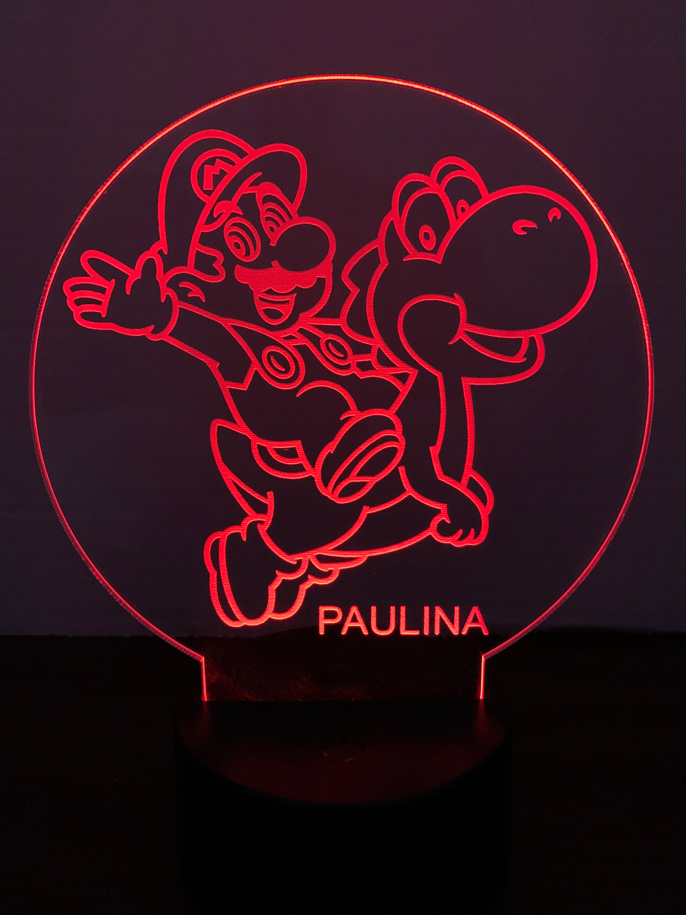 Super Mario and Yoshi LED Light Personalized - Etsy