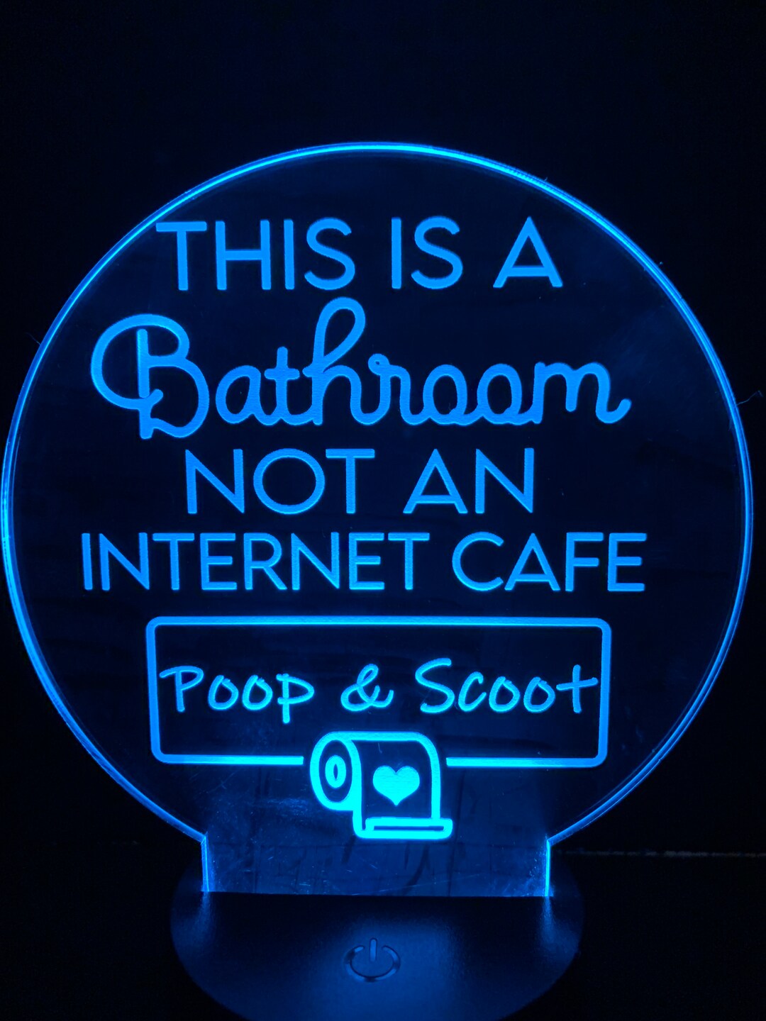 Poop and Scoot Bathroom Light - Etsy