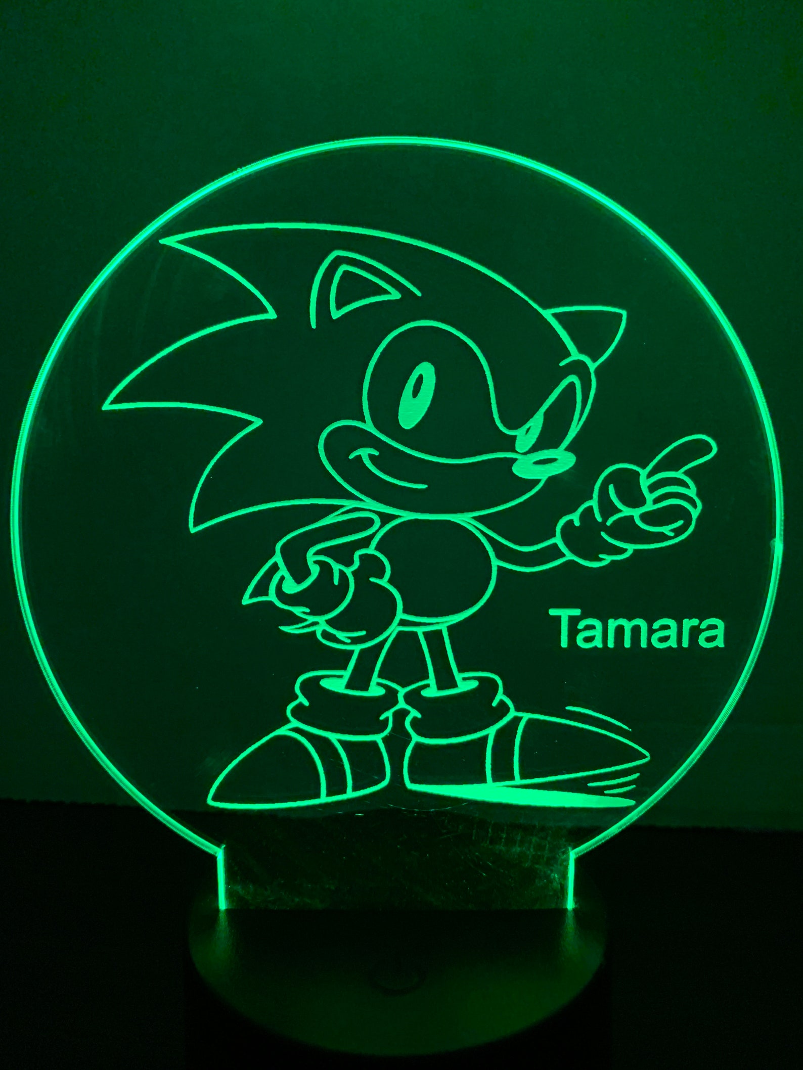 Sonic the Hedgehog Lighted Sign / Night Light Personalized - Etsy