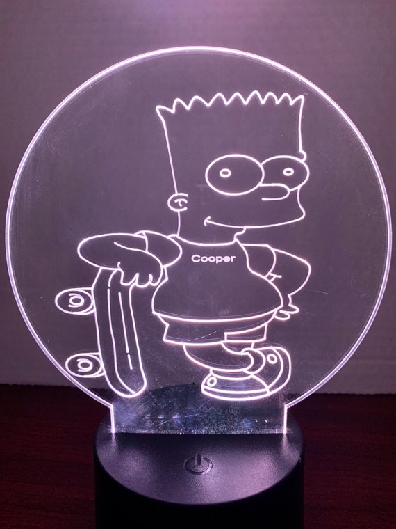 Bart Simpson LED Light Personalized - Etsy