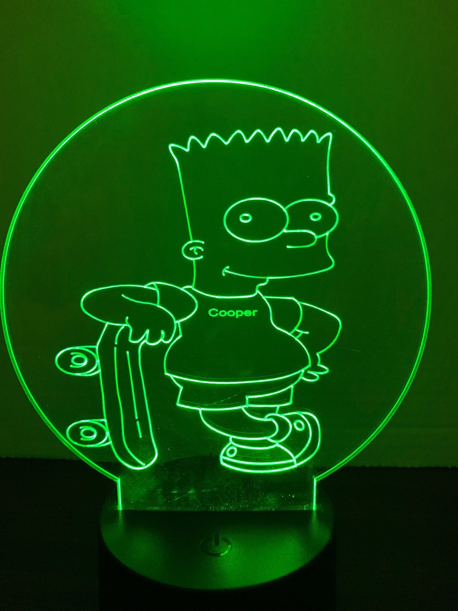Bart Simpson LED Light Personalized - Etsy