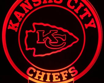 Kansas City Chiefs LED Neon Sign Size 8x12 - Etsy